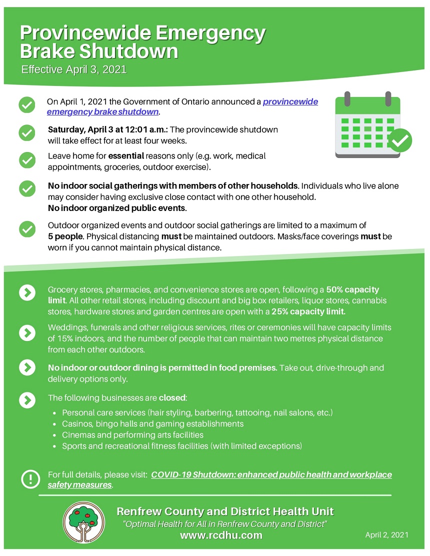 RCDHU shutdown Fact Sheet | Madawaska Valley Current